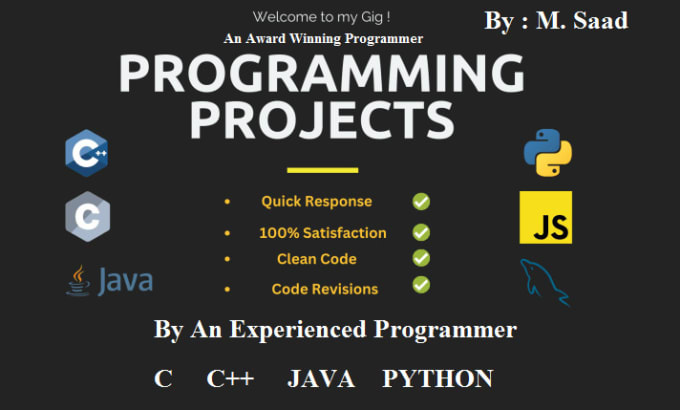 Do C Cpp Python And Java Programming Projects And Game Developments