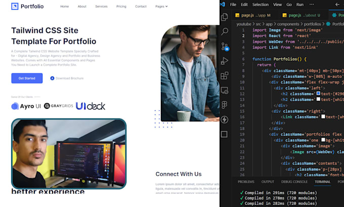 Website Using Nextjs And Tailwind Css By Dorinelr Fiverr