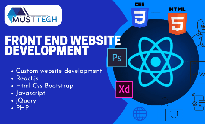 Front End Web Developer Using Html Css Bootstrap React Js Jquery