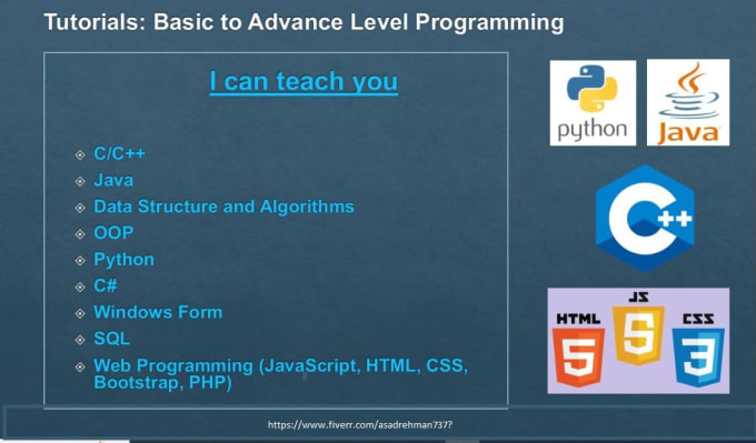 Teach Python Java Cpp C Sharp And Programming Tutor By Asadrehman