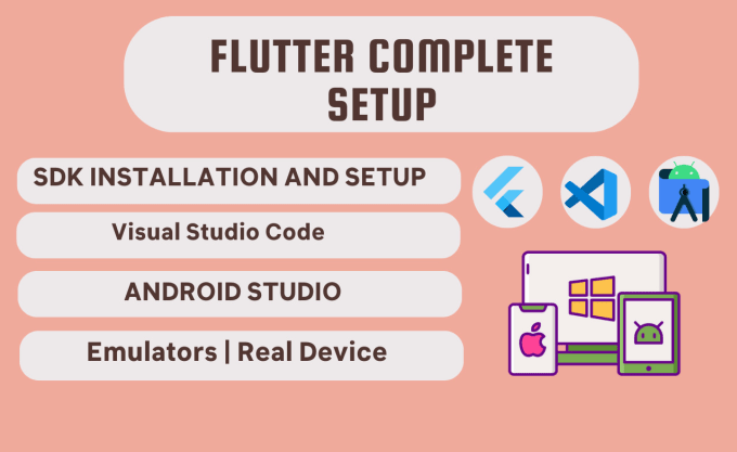 Install Setup Flutter Sdk Vs Code Android Studio On Windows By