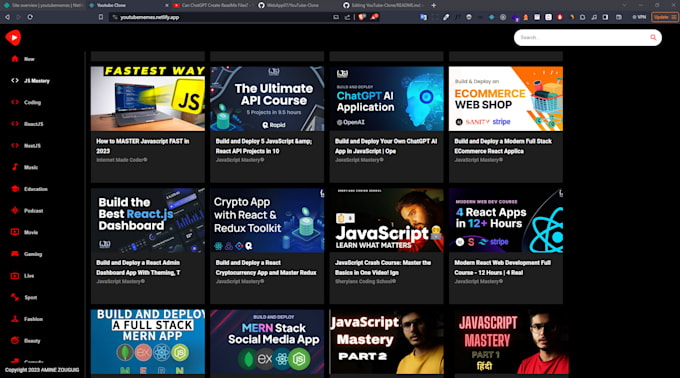 Build And Deploy A Modern Youtube Clone Web App By Aminewebapp Fiverr