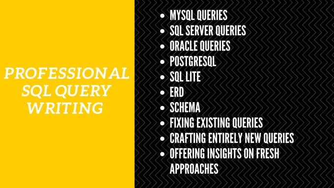 Provide Query Services In Mysql Sql Server Postgresql Oracle By