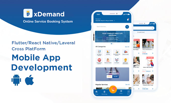 Do Custom Cross Platform Mobile App Development Using Flutter By