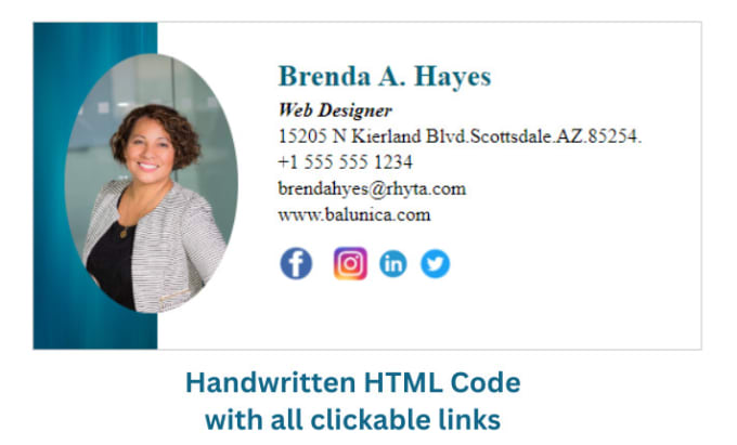 Create Html Clickable Gmail Signature Html Signature Email Signature By