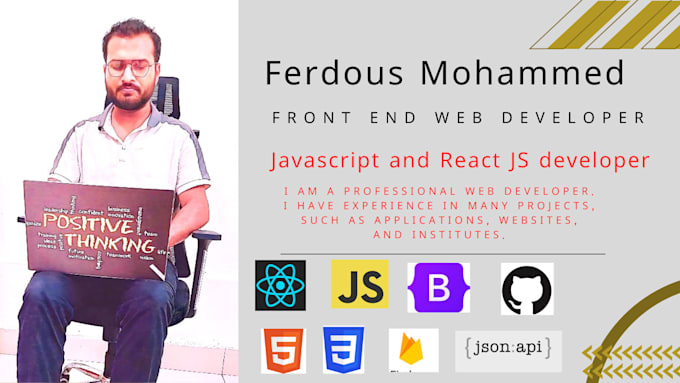 Do Javascript Front End Web Development Using React Bootstrap Html
