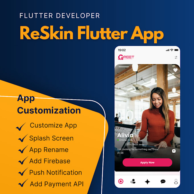 Be Flutter Developer To Rebrand Redesign Reskine Your Flutter App By