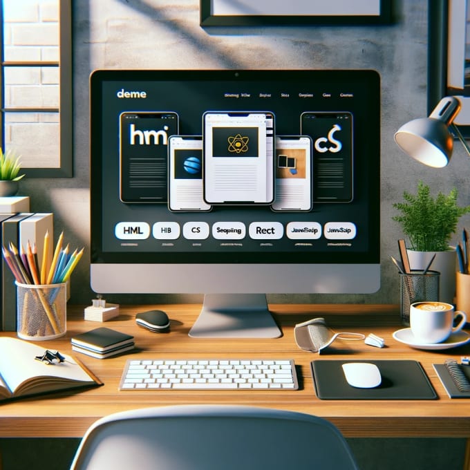 Be Your Front End Web Developer Using Html Css Bootstrap React Js And