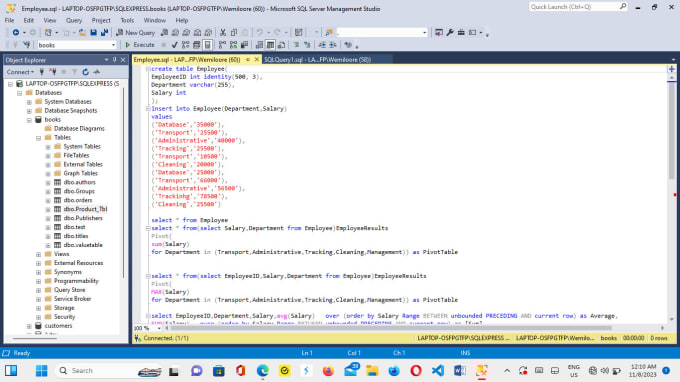 Write Database Queries Stored Procedures Views And Triggers