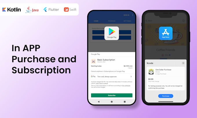 Add In App Purchases Or Subscriptions In Android And Ios App By Minhaj