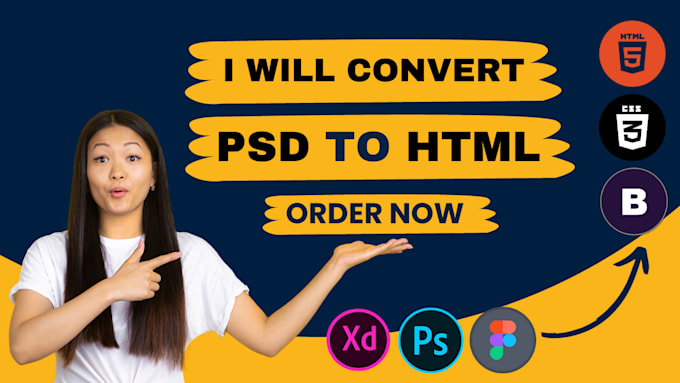 Convert Figma Xd Psd To Responsive Website Design Html Css By Web