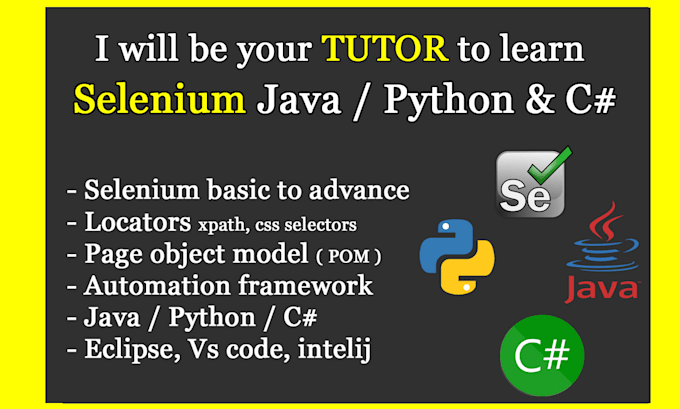 Teach Selenium With Python Java And C Sharp By Tahazahid786 Fiverr