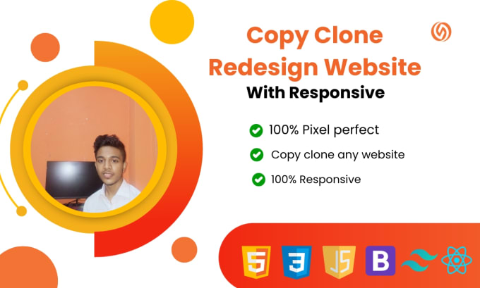 Create Copy Clone Redesign Website In Html Css React Js By Fahim