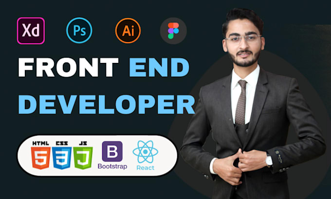 Be Your Front End Web Developer Using Html Css Bootstrap React Js