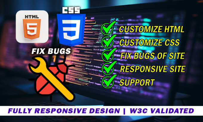 Edit Html Css And Fix Html Css And Responsive Issues By Neamul Nk Fiverr