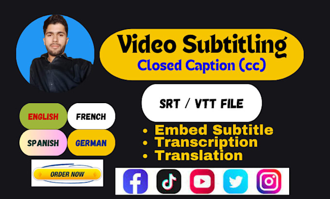 Add Subtitles Captions Srt Transcribe And Edit Video By Profarooq777