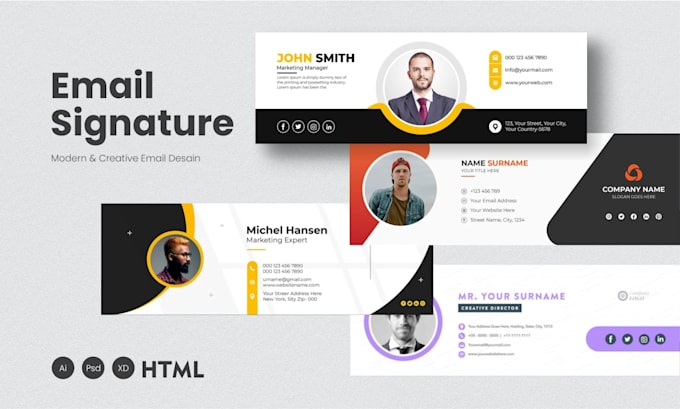 Make Clickable Html Email Signatures For Outlook Gmail Etc By