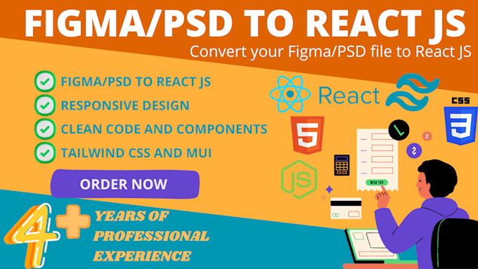 Convert Psd And Figma To React Js Using Tailwind Css By Samiul Islamt Fiverr
