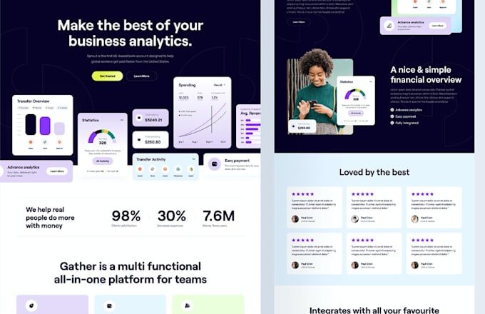 Build A Professional Web App Saas Landing Page Saas Design Crm Ui Ux Design