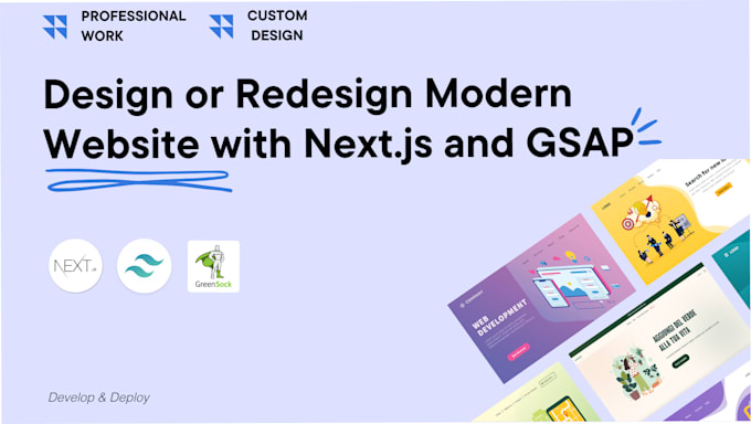 Develop Modern Website With Next Js Tailwind And Gsap By Gbrlrn Fiverr