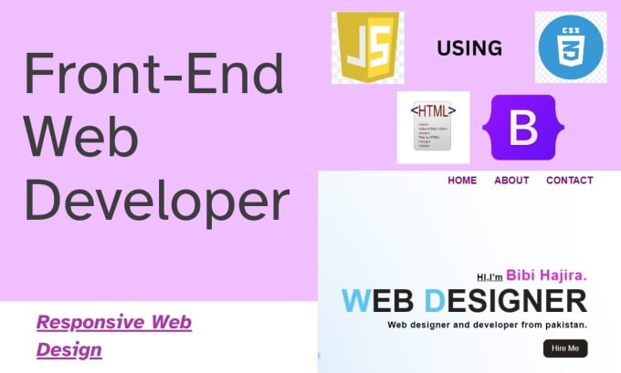 Be Your Frontend Web Developer Using Html Css Bootstrap Javascript