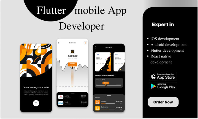 Develop Custom Flutter Mobile Apps For Android And Ios Using Flutter