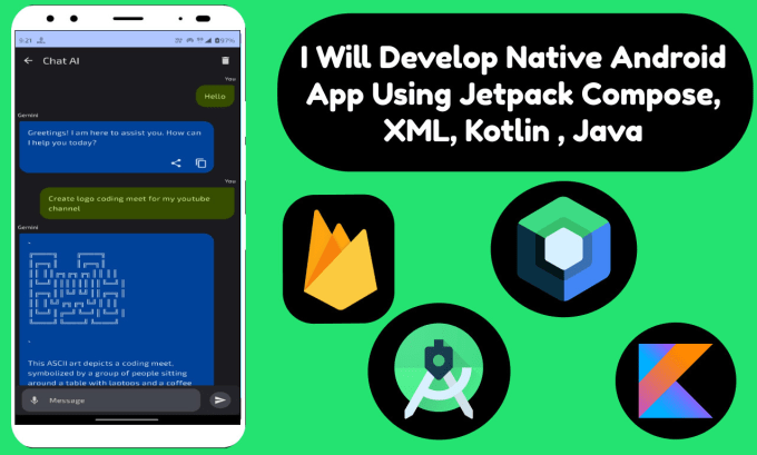 Develop Native Android App Using Jetpack Compose Xml Kotlin Java