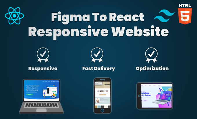 Convert Figma To Responsive React Website Using Html Css Tailwind
