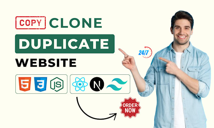 Copy Clone Or Redesign Any Website Using Html Css Js React Next Js By