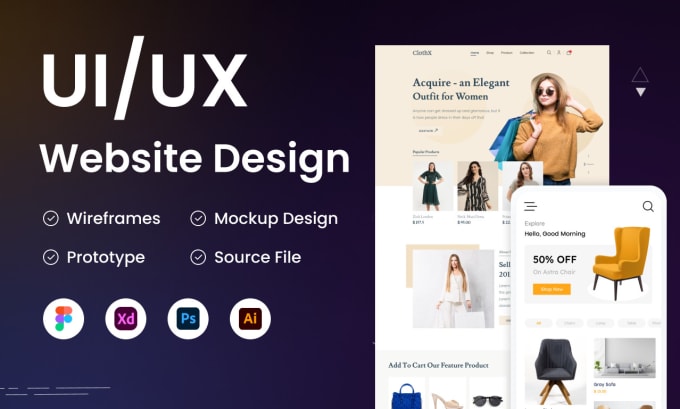 Create Responsive Web Design And Mobile App Ui Ux Design By Creative