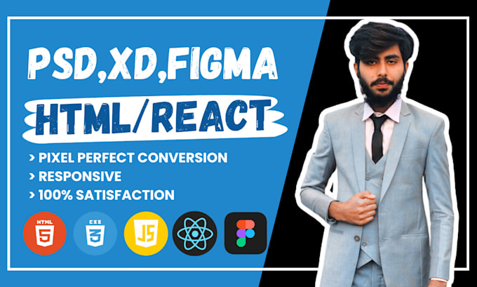 Convert Psd To Html Figma To Html Figma To React Psd To React Responsive