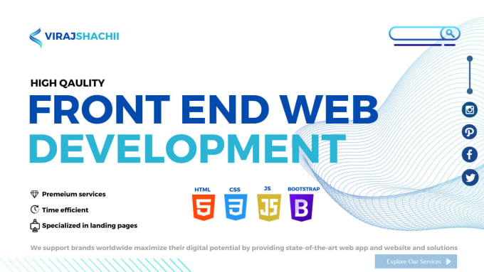 Be Your Frontend Web Developer Using Html Css Js And Bootstrap By Viraj