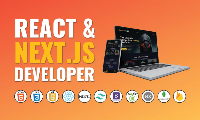 Develop Website Using Javascript React Next Js Bootstrap Tailwind