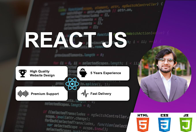 Build A Responsive Website Using React Js Javascript Html Css And