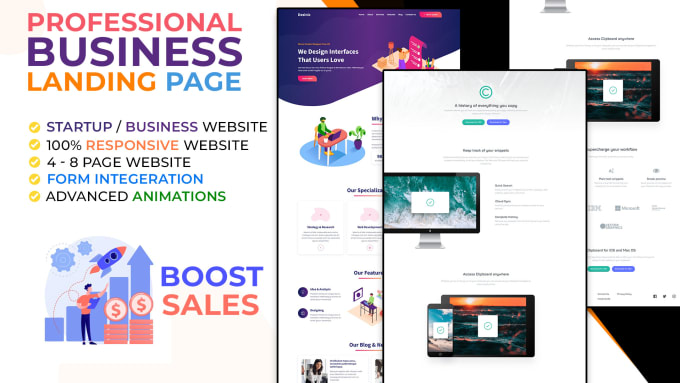 Create Html Css Js Bootstrap Landing Page Website By Ali Naseer Real