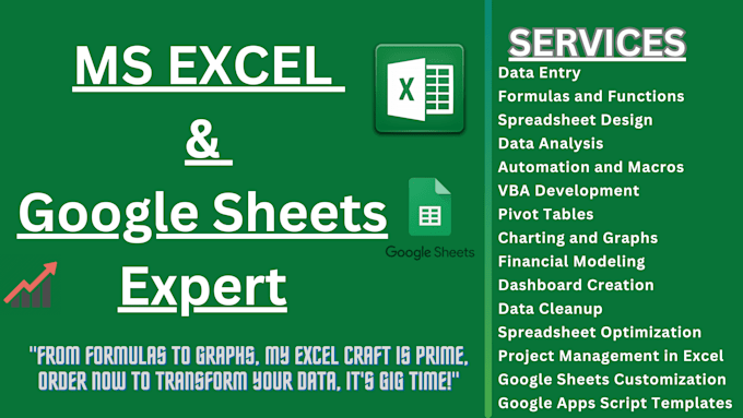 Do Custom Spreadsheets And Formulas Excel Google Sheets In 8 Hours By