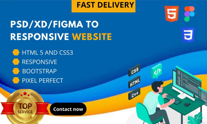 Convert Figma File To Html Css Psd To Html Css Responsive Animation