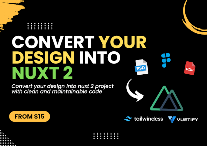 Convert Your Design To Nuxt 2 Project Using Vuetify Tailwind By Dhitgt