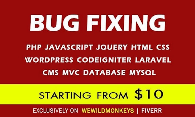 Develop Or Fix Bugs Errors In Php Laravel Codeigniter Mysql And