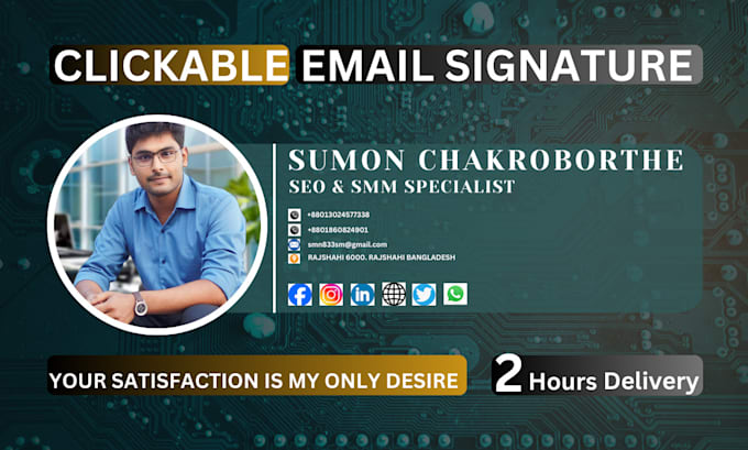 Make Html Email Signature Clickable Html Signature For Gmail By