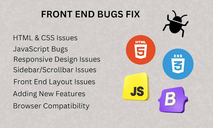 Fix Front End Responsive Issues And Fix Html Css Javascript Bugs By