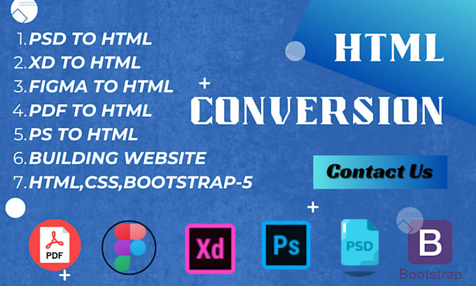 Do Psd Figma Xd Design To Html By Bootstrap And Tailwind Css