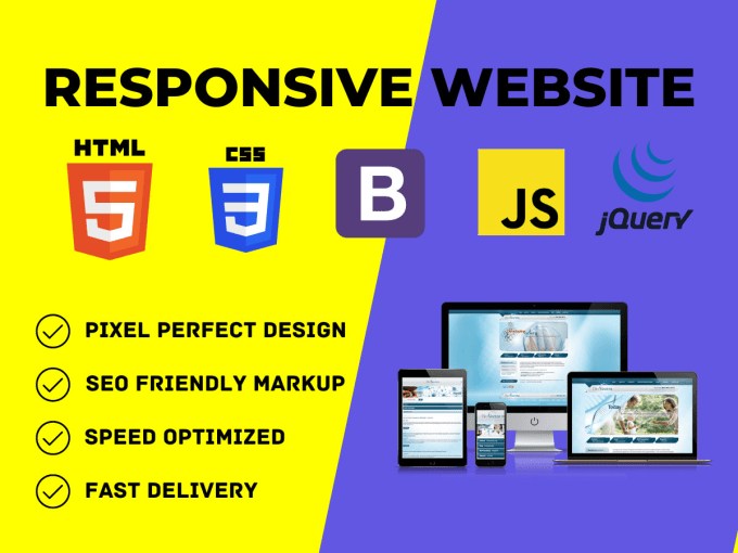Custom Responsive Website Design Using Htlm Css Javascript Figma To