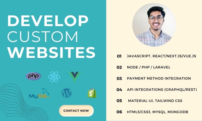 Develop Custom Web Apps In React Node Js Php Laravel By Hmalibutt Fiverr
