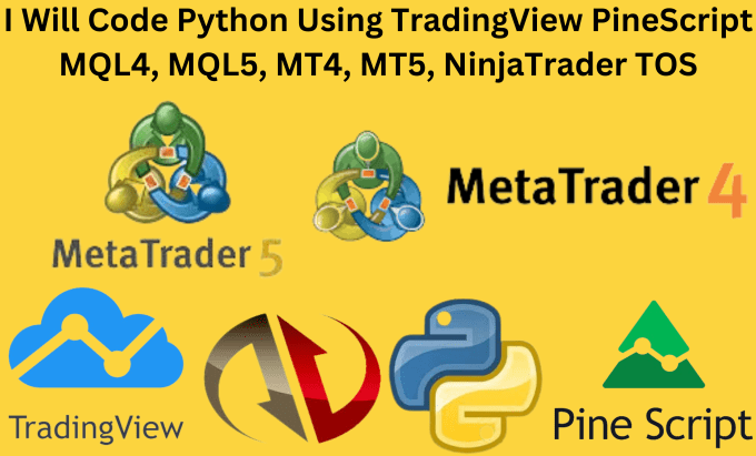 Code Python Using Tradingview Pinescript Mql4 Mql5 Mt4 Mt5