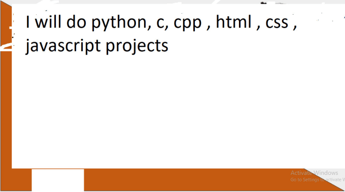 O Python C Cpp Html Css Javascript Projects Assignment And Task