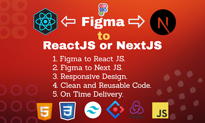 Convert Figma To React Js Or Next Js Website With Tailwind Css Fully Responsive By