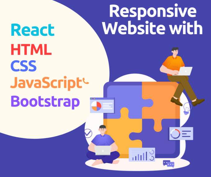 Create Responsive Websites In Html Css Javascript React Bootstrap By