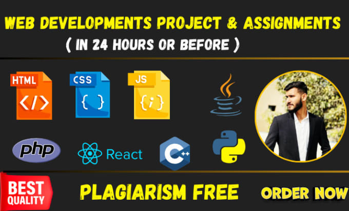 Do Web Assignments Html Css Javascript Php React Development By