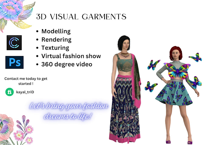 Do 3d Garments Modelling Texturing And Animation By Kayal Trid Fiverr